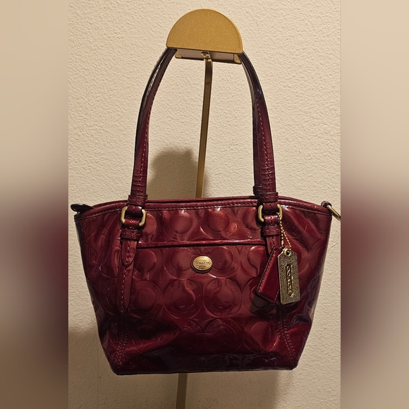 Coach | Bags | Coach Shoulder Two Way Bag In Wine | Poshmark